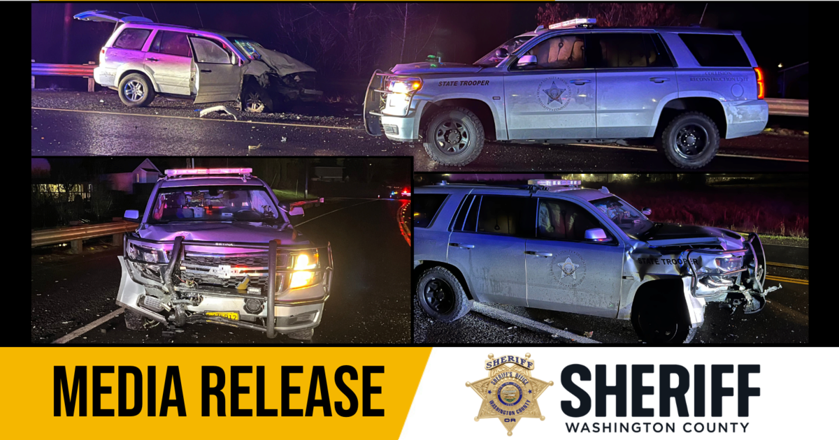 Reckless Driver Crashes Into OSP Trooper Vehicle | Washington County, OR